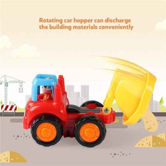 Toys | 4 Pack Friction Powered Cars Construction Vehicles Toy Set ...